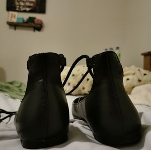 Brash | Shoes | Brash Lace Up Black Flats Ballerina Style Size 8 | Poshmark